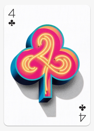 4 Of Clubs By Jeff Rogers - Playing Card PNG Image | Transparent PNG ...
