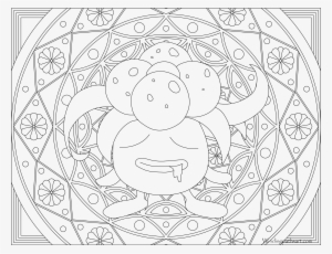 #044 Gloom Pokemon Coloring Page - Mandalas Para Colorear De Pokemon ...