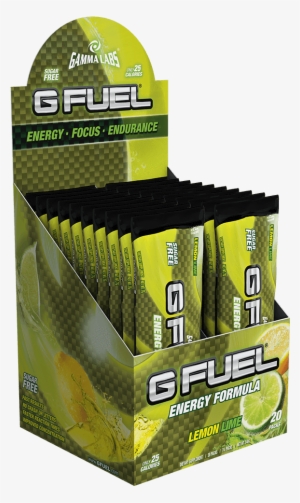 Lemon Lime Box - Gamma Labs G Fuel Lemon Lime 20 Count PNG Image ...