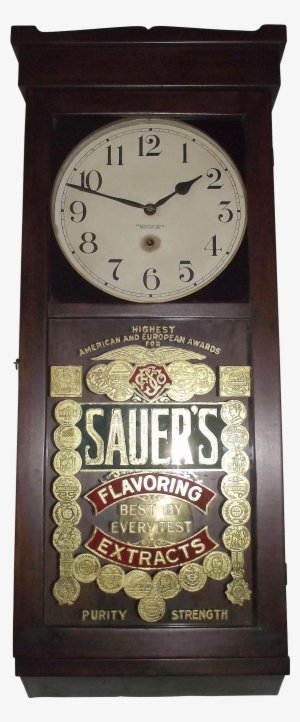 Awesome Gold Foil "sauer's Extract" Advertising Store - Quartz Clock ...