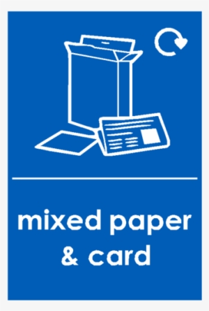 Mixed Paper And Cardboard Waste Recycling Sticker Safety-label - Paper ...
