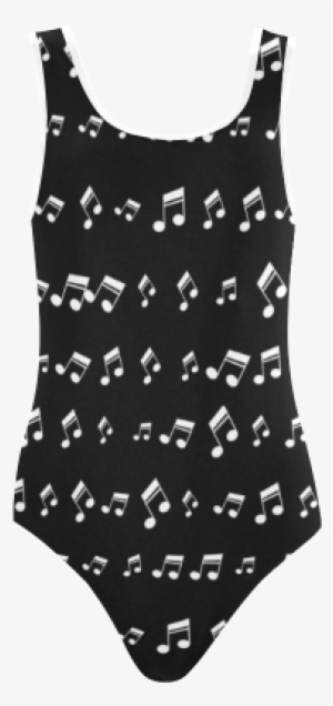 Musical Notes Vest One Piece Swimsuit - Music Notes One Piece Swimsuit ...