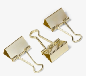 Gold Binder Clip - Organization PNG Image | Transparent PNG Free ...