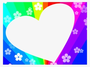 Heart Rainbow Frame By Kreatie-katie On Deviantart - Heart PNG Image ...