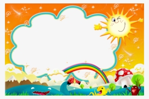 Rainbow Frame Wallpaper Full Hd - Frame For Kids PNG Image ...