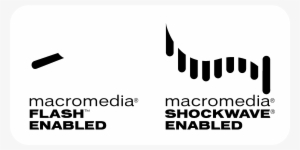 Macromedia Flash Enabled Logo Black And White - Adobe Flash PNG Image ...