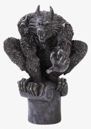 Wolfman Statue - Werewolf Gargoyle PNG Image | Transparent PNG Free ...