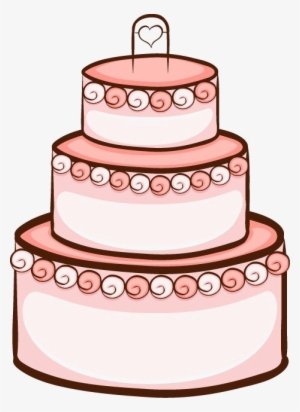 Decorative Wedding Cake Png Image Background - Simple Drawing Of Cakes ...