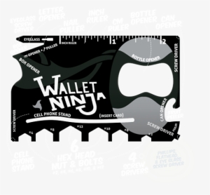 Wallet Ninja Tool - Clearance Wallet Card Ninja Tool - Black PNG Image ...