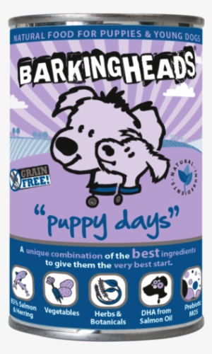 Puppy Days Salmon & Herring Tins - Barking Heads Puppy Days Salmon ...