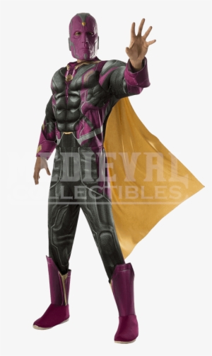 Adult Marvel Civil War Deluxe Vision Costume - Vision Costume PNG Image ...