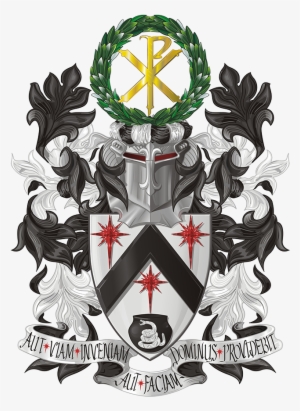 A Chevron Sable Between Three Star Crosses Gules And - Coat Of Arms PNG ...