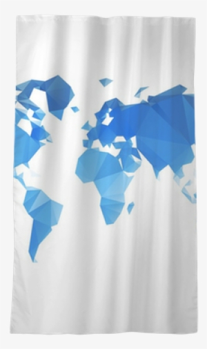 Triangular World Map Vector File Sheer Window Curtain - Hearth And ...