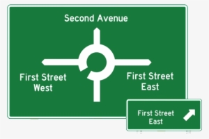 Directional Street Sign - Roundabout Sign PNG Image | Transparent PNG ...