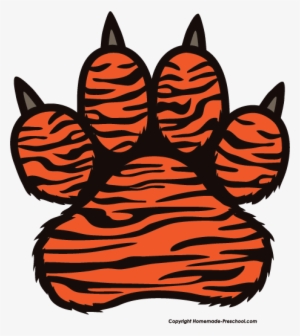 Fun And Free Clipart - Printable Tiger Paw Prints PNG Image ...