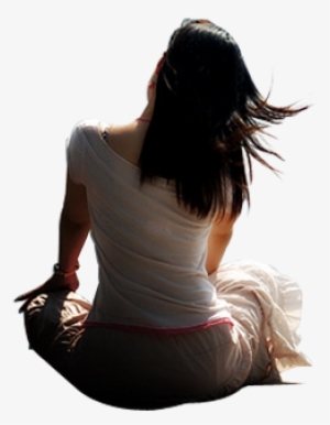 Freetoedit Woman Sittingdown Back - Girl Back Png For Picsart PNG Image ...