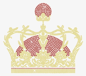 Cstar Motif Gold Crown With Red Ball Of King With Rhinestone - Gold PNG ...