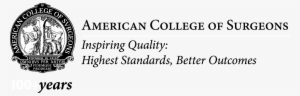 Acs 100 Logo Bw Rgb - American College Of Surgeons Logo Png PNG Image ...