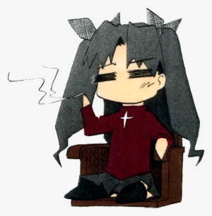 Rin Tohsaka Arms Crossed PNG Image | Transparent PNG Free Download on ...