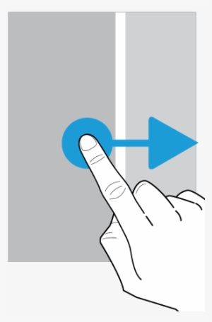 Screen Showing A Finger Moving To The Right - Touch Screen Cartoon Png ...