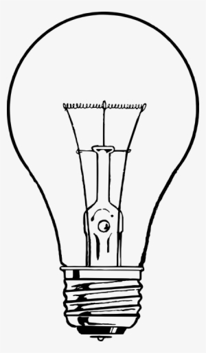 Drawn Light Bulb Public Domain - Incandescent Light Bulb Drawing PNG ...