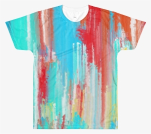 Men's Sublimation T-shirt - Brush Abstract Art Painting PNG Image ...