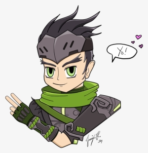 Ow Sparrow Genji Colored Green Eyes Cropped - Color PNG Image ...