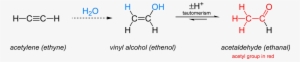 Acetylene Hydration 2d - Hydration Of Acetylene To Acetaldehyde PNG ...