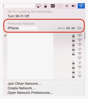 Wifi Menu With Available Iphone Hotspot - Wireless Access Point PNG ...