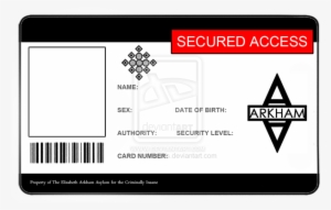 Arkham Asylum Id Card PNG Image | Transparent PNG Free Download on SeekPNG