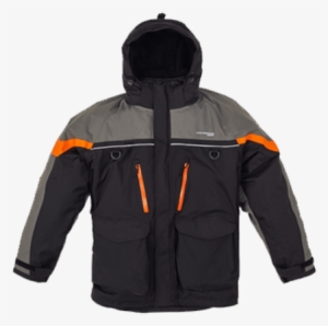 Ice Armor Extreme Parka Orange/charcoal - Jacket PNG Image ...