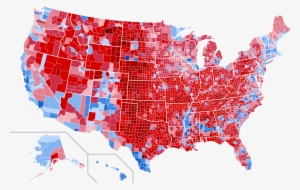 In - 2017 Presidential Election Map By County PNG Image | Transparent ...