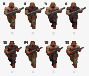 Edited The Doom 64 Zombie Sprites To Have The Player's - Doom Sprites ...