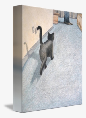 Drawn Black Cat Curious Cat - Cat PNG Image | Transparent PNG Free ...
