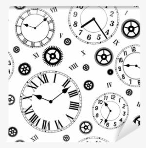 Clocks And Gears Vector Seamless Pattern - Clock PNG Image ...