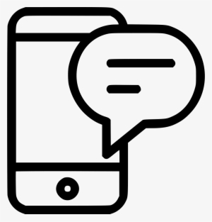 Text Message - Mobile Icon White Background PNG Image | Transparent PNG ...