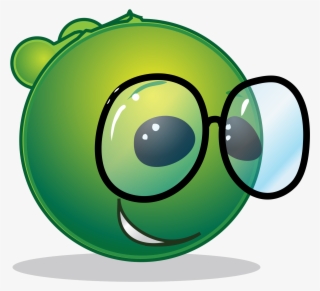File Smiley Green Alien Nerdy Svg - Alien Smiley PNG Image ...