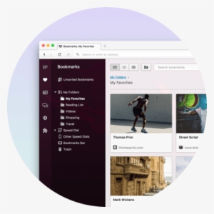 Bookmark Manager With Page Previews - Browser Bookmarks Manager PNG ...