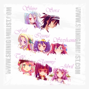 No Game No Life - No Game No Life Anime Characters Names PNG Image ...