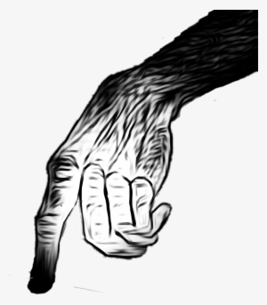 Zombie Ape Hand Scary Creepy Point Finger Cool Awesome - Hand PNG Image ...