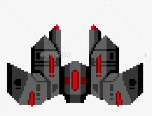 Spaceship - V - Enemy Ship Pixel Art Png PNG Image | Transparent PNG ...