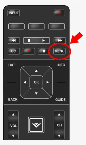 Vizio Remote - Press Menu - Vizio Smart Tv Switch Inputs PNG Image ...