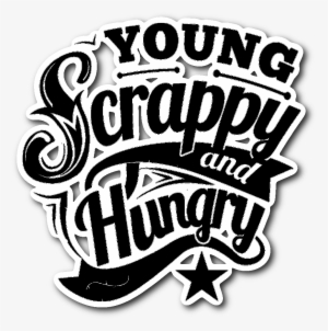 Young Scrappy & Hungry Sticker - Sticker PNG Image | Transparent PNG ...
