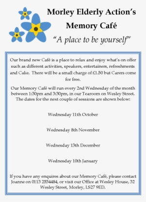 Memory Cafe Promotion - Dementia PNG Image | Transparent PNG Free ...