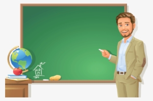 Teacher At Blackboard - Transparent Background Teacher Png PNG Image ...
