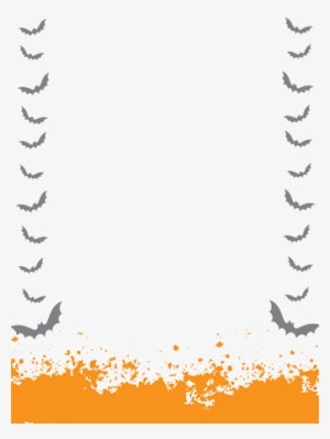 Halloween Frame Border With Bats - Picture Frame PNG Image ...
