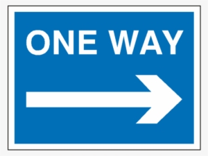 One Way Arrow Right Traffic Sign - One Way Right Sign PNG Image ...