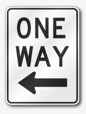 One Way Left Arrow R6-2l - One Way Sign PNG Image | Transparent PNG ...
