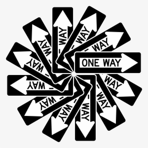 Big Image - One Way Sign PNG Image | Transparent PNG Free Download on ...