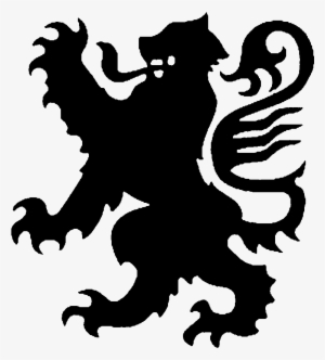 Lion Crest Emblem Bo - Scotland Lion Rampant Black And White PNG Image ...
